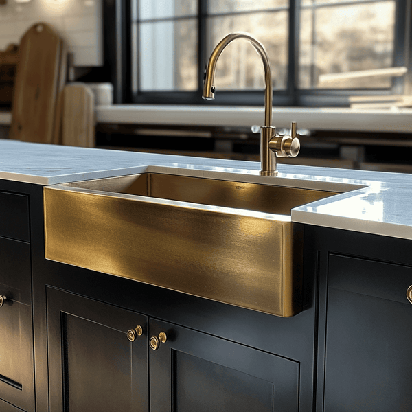 Premium Brass Gold Sinks - USA Made - Havens | Luxury Metals