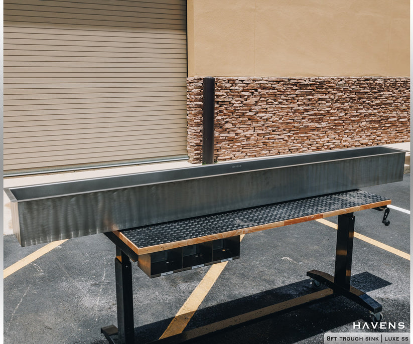 Custom Trough Sink - Custom Size - USA Stainless - Havens | Luxury Metals