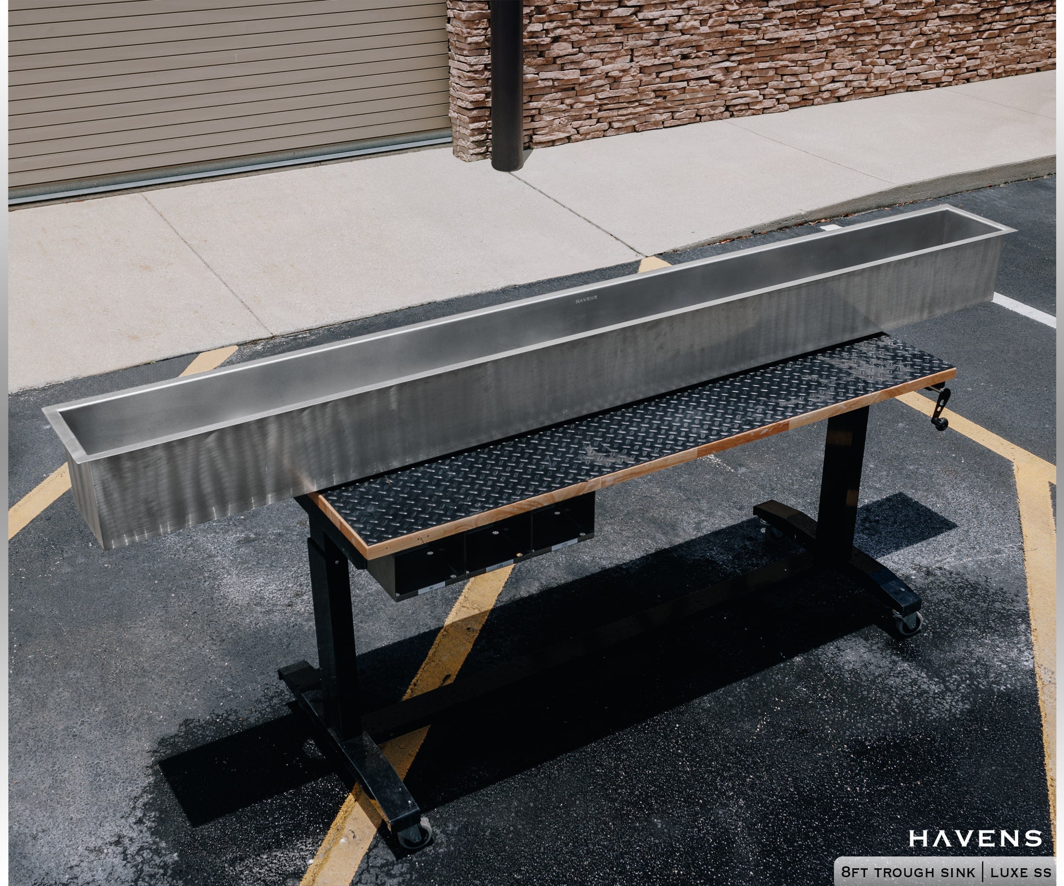 Custom Trough Sink - Custom Size - USA Stainless - Havens | Luxury Metals
