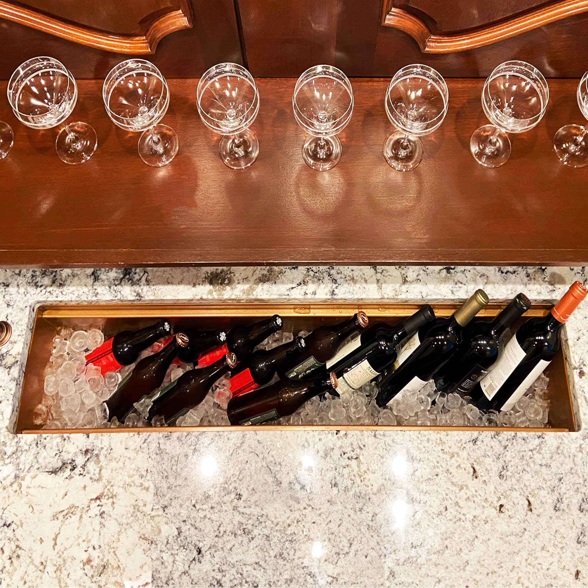 Beverage Ice Trough - Champagne & Beer - USA - Havens | Luxury Metals