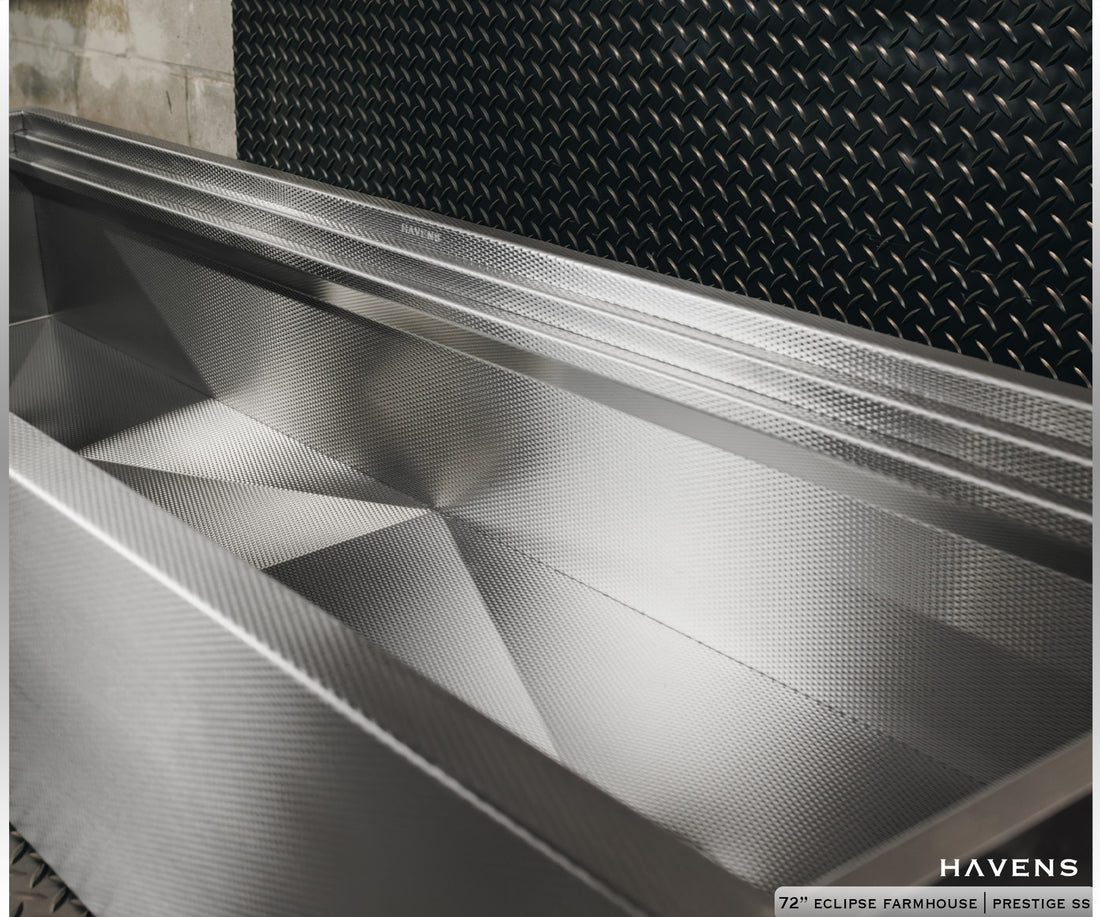 Eclipse Farmhouse Sink - USA Made Stainless Steel - Havens | Luxury Metals