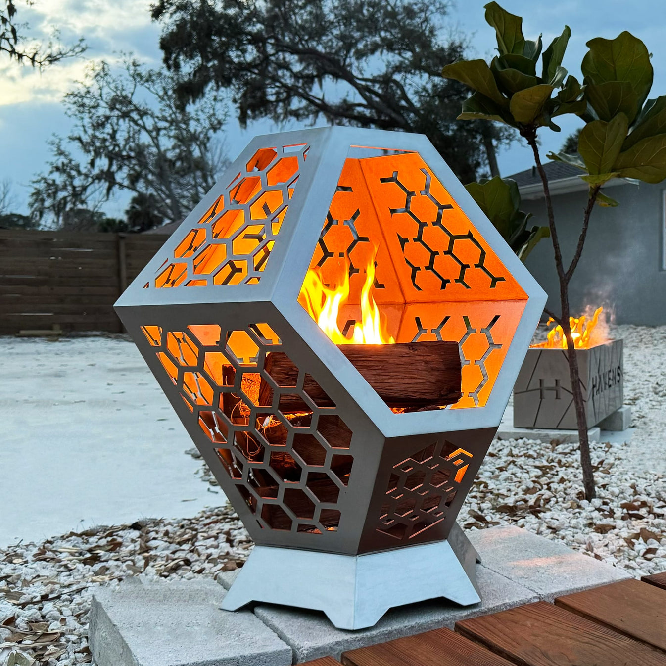 Geo Fire Pit - USA MAde - Havens | Luxury Metals