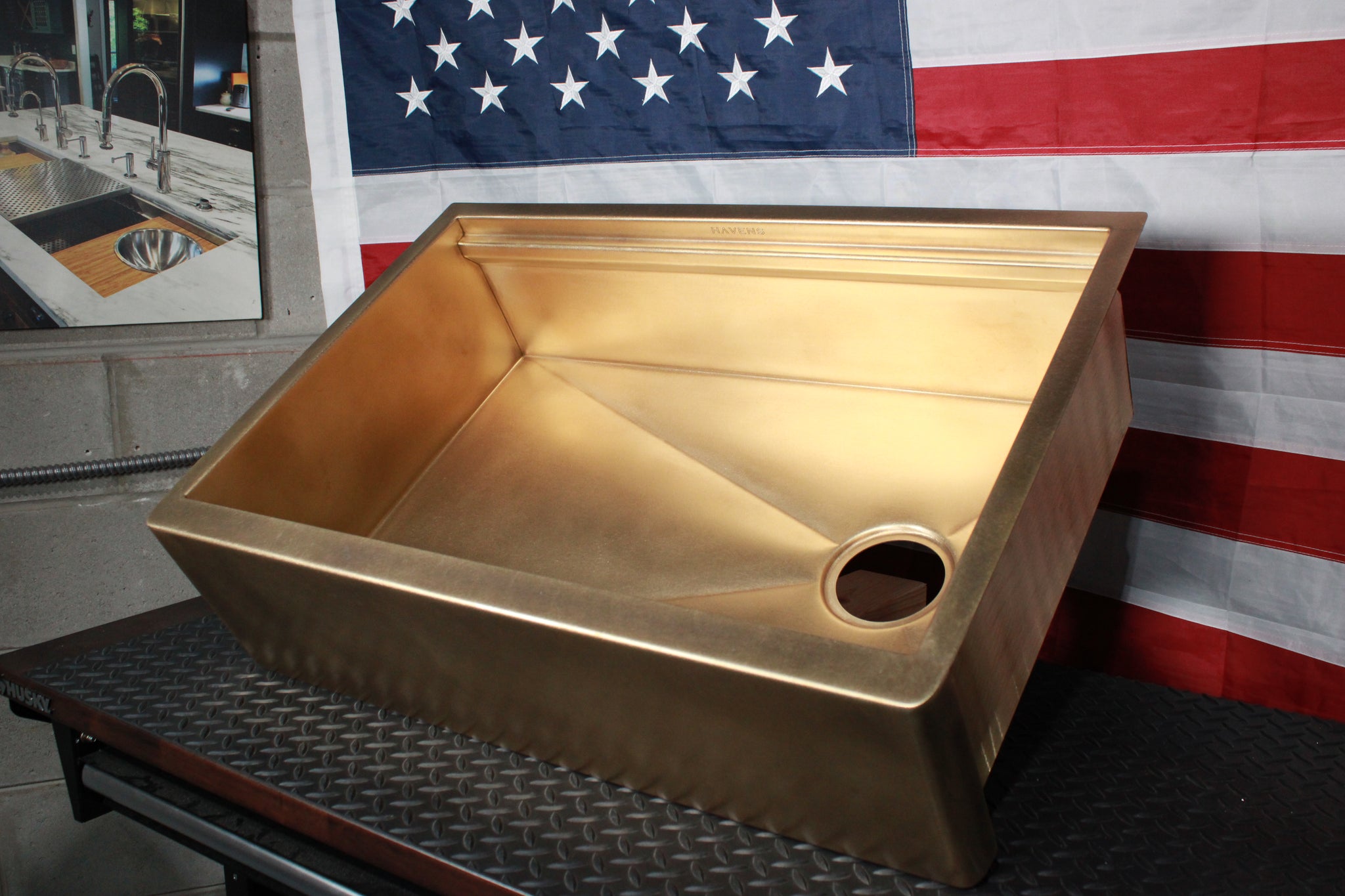 Legacy Farmhouse Sink - Brass - USA Made - Havens | Luxury Metals