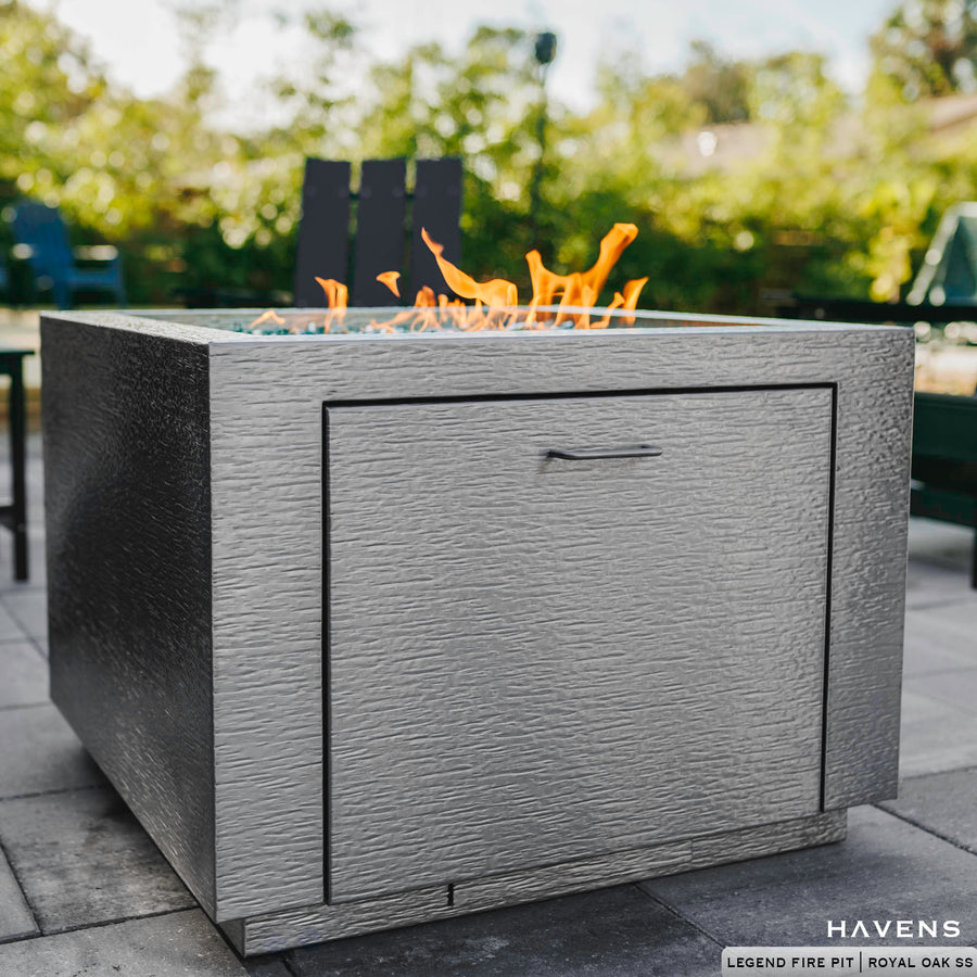 Legend Fire Pit - Stainless Steel - USA Made - Havens | Luxury Metals