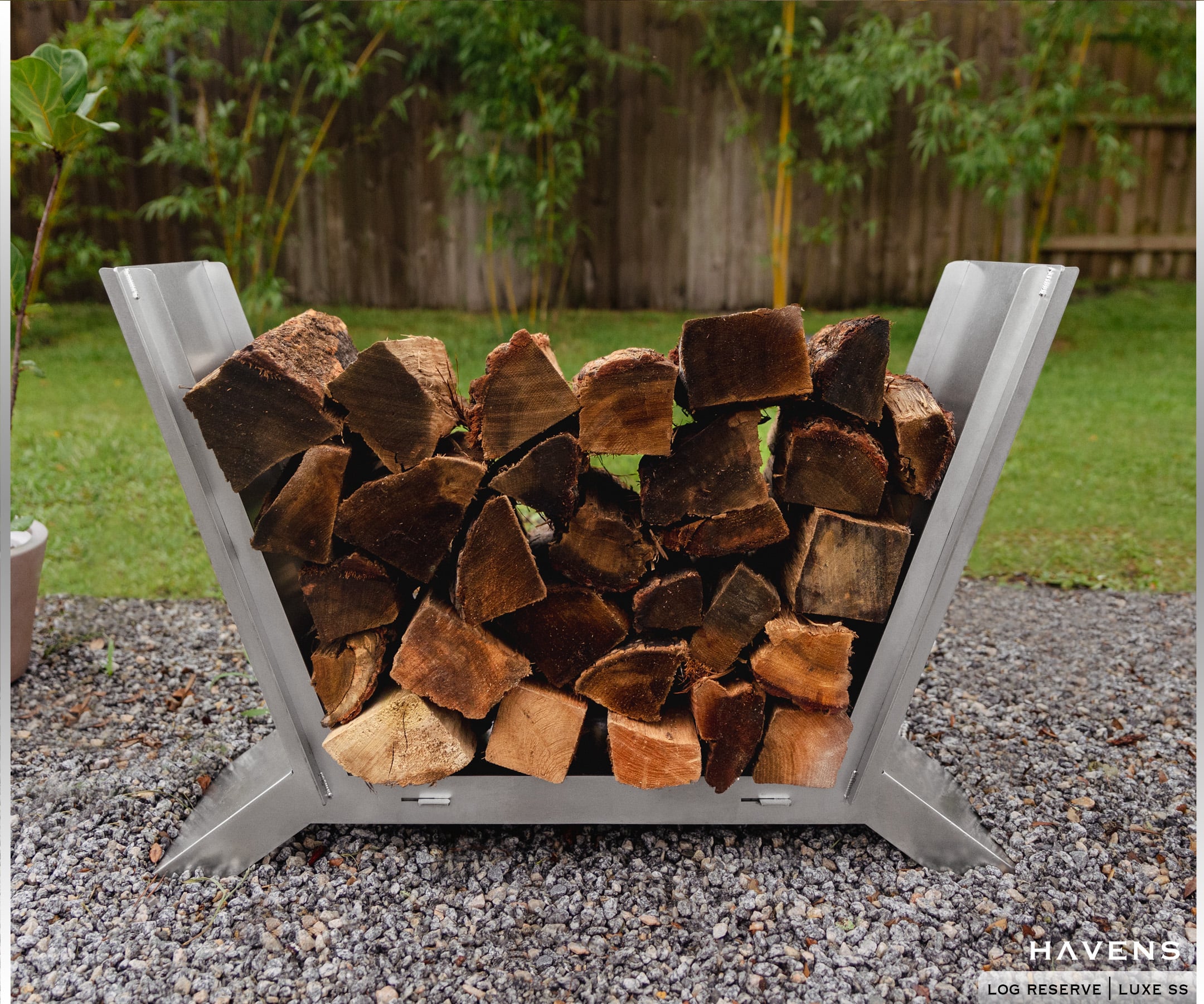 Trinity Fire Pit - Stainless Steel - Havens | Luxury Metals