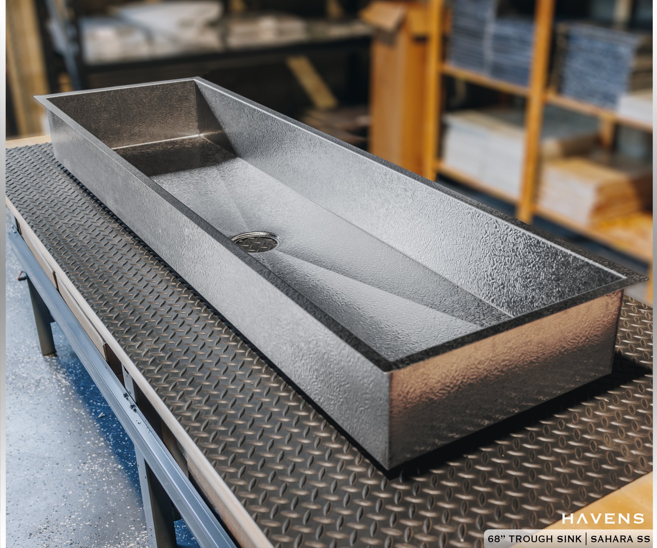Custom Trough Sink - Custom Size - USA Stainless - Havens | Luxury Metals