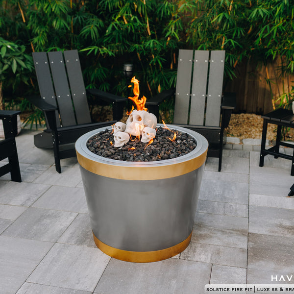 Solstice Fire Pit - Stainless - Havens | Luxury Metals