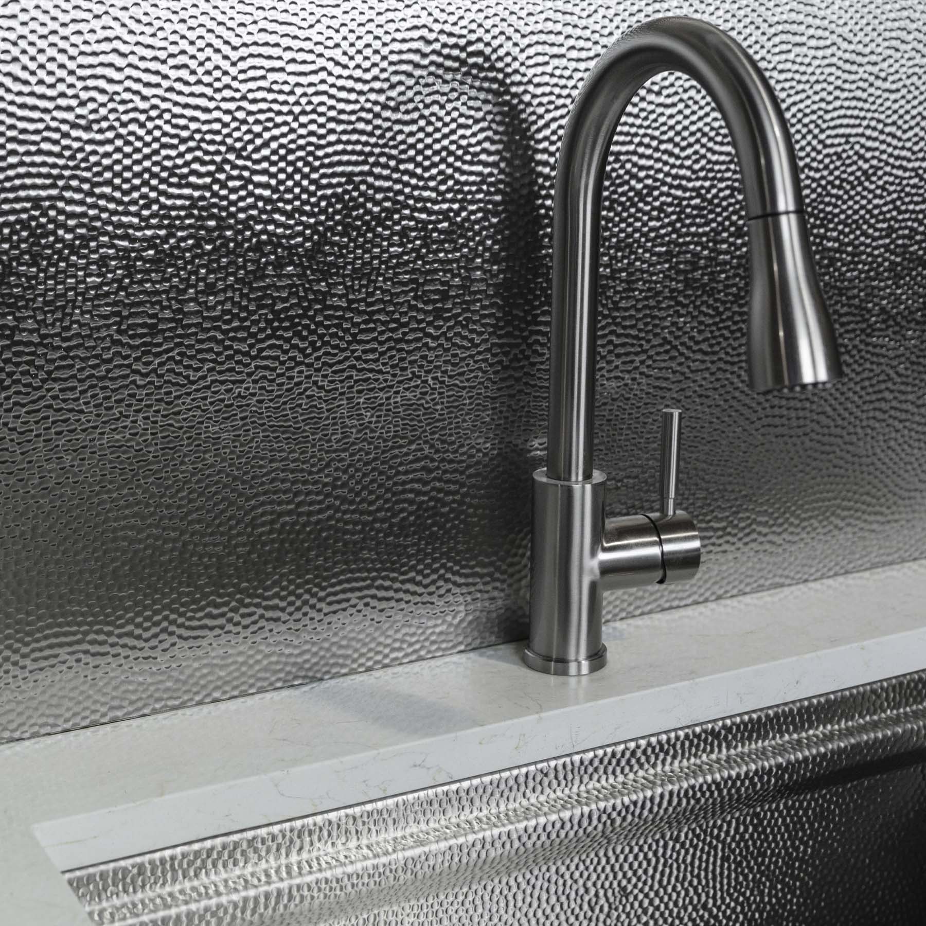 Embossed Stainless Backsplash