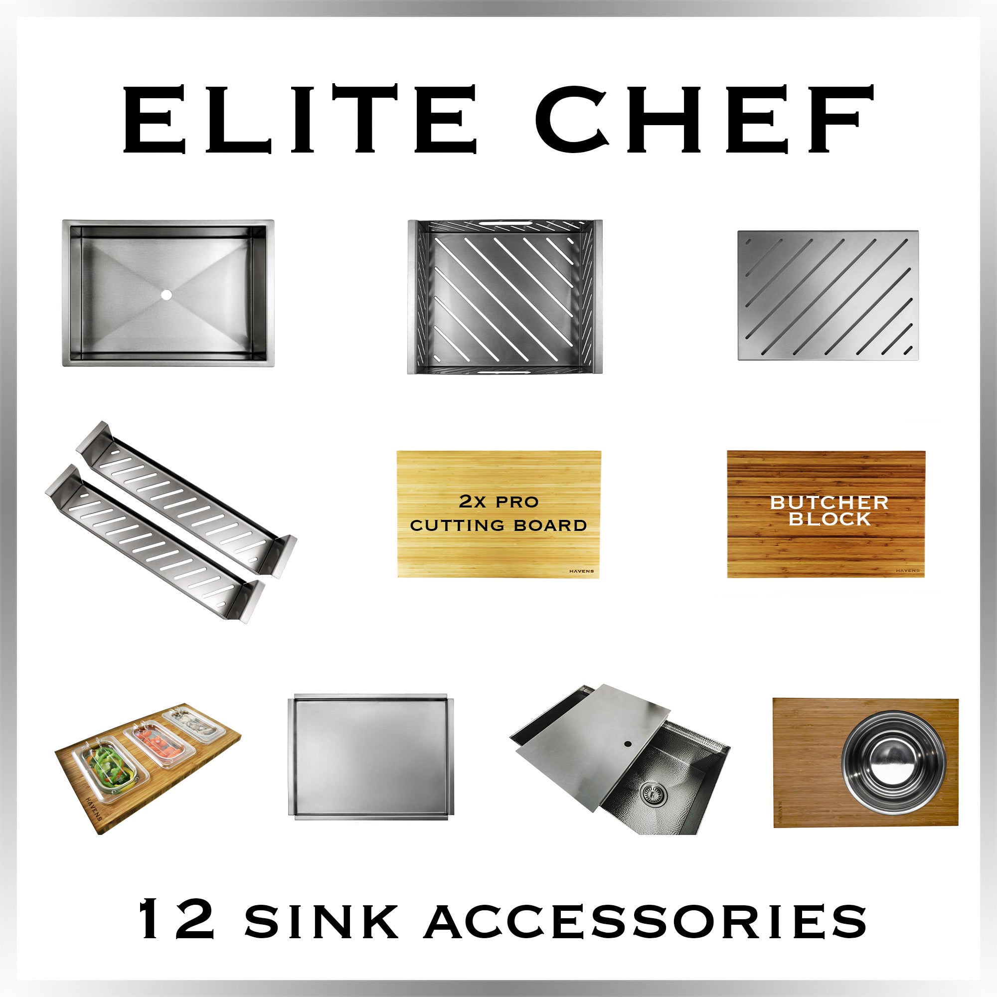 Elite Chef | Accessory | Package | Stainless Steel - Havens | Luxury Metals