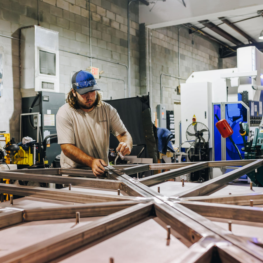 Custom Stainless Steel Table - Any Size - USA Made - Havens | Luxury Metals