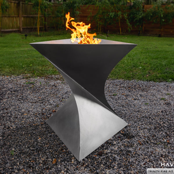 Trinity Fire Pit - Stainless Steel - Havens | Luxury Metals