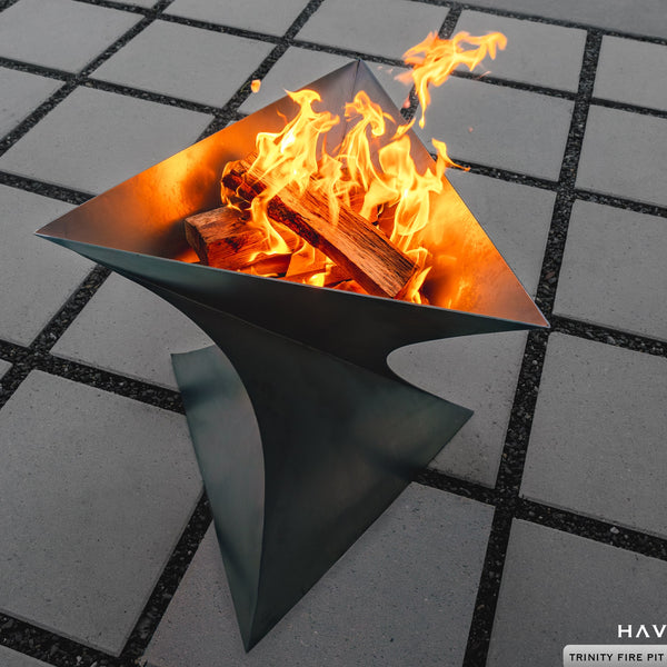 Trinity Fire Pit - Stainless Steel - Havens | Luxury Metals