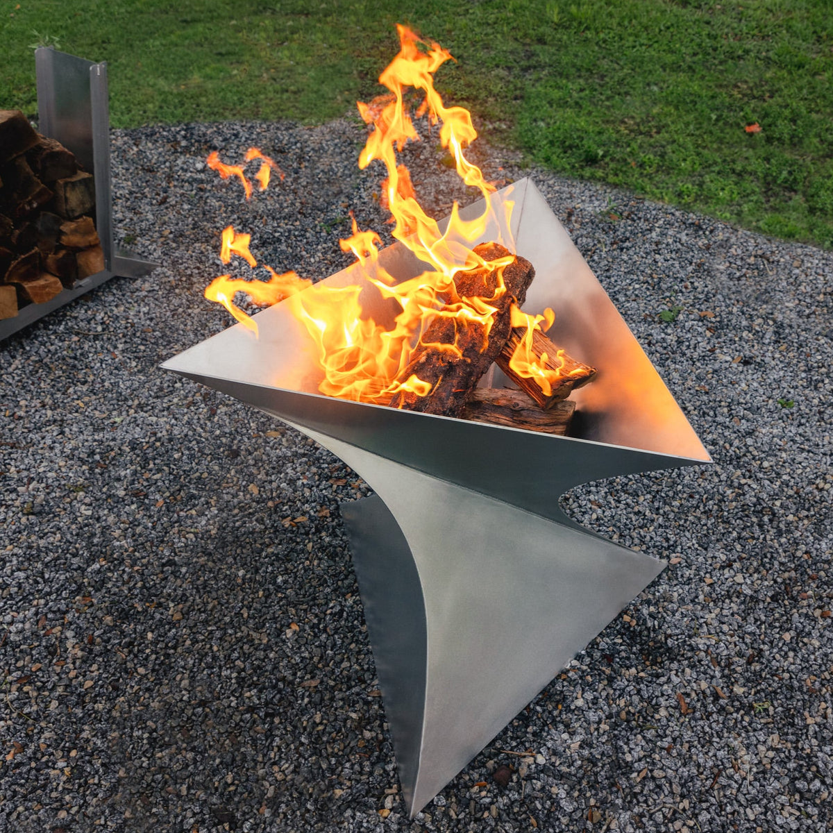 Trinity Fire Pit - Stainless Steel - Havens | Luxury Metals