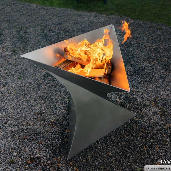 Trinity Fire Pit - Stainless Steel - Havens | Luxury Metals