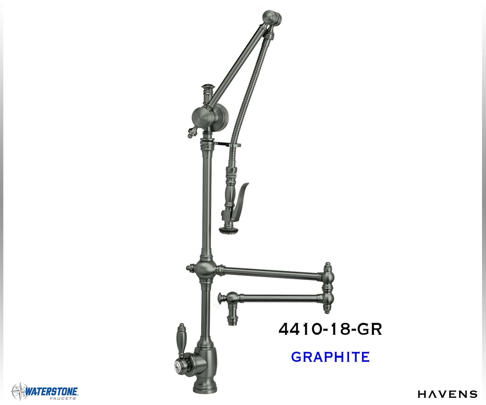 Waterstone Traditional Gantry Faucet – Articulated Spout 4410-18 - USA ...