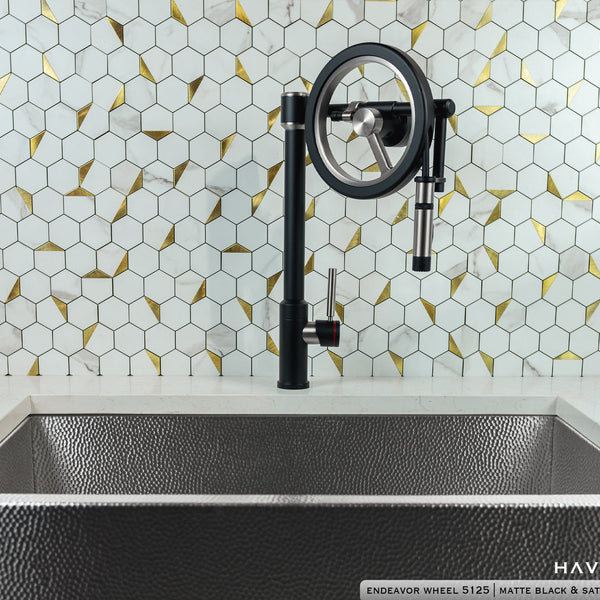 Waterstone Endeavor Wheel Faucet 5125 - Havens | Luxury Metals