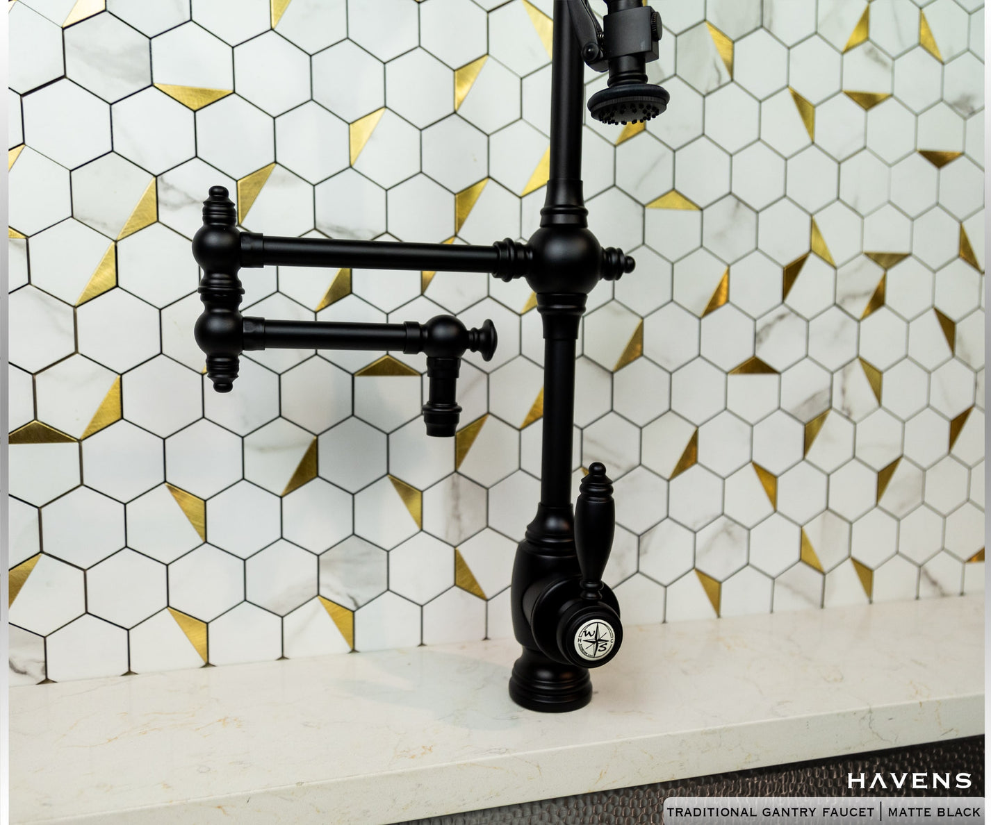 Waterstone Traditional Gantry Faucet – Articulated Spout 4410-18 - USA ...
