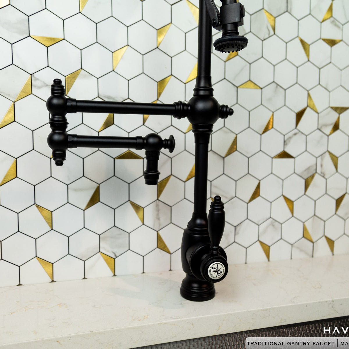 Waterstone Traditional Gantry Faucet – Articulated Spout 4410-18 ...