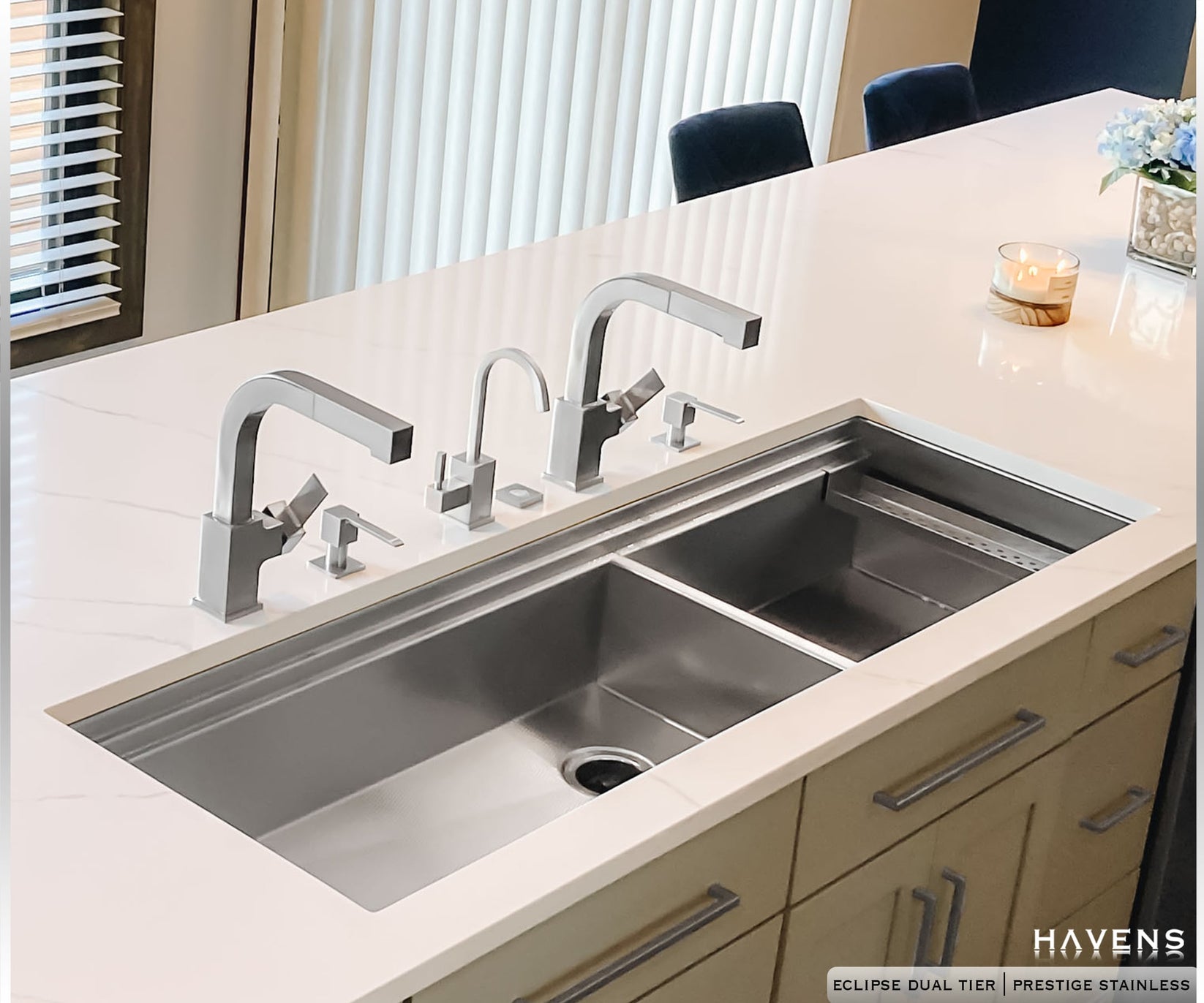 Eclipse Kitchen Sink - USA Made - Havens | Luxury Metals