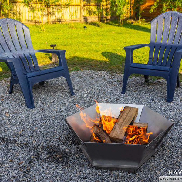Hexa Fire Pit - Stainless Steel - Havens | Luxury Metals