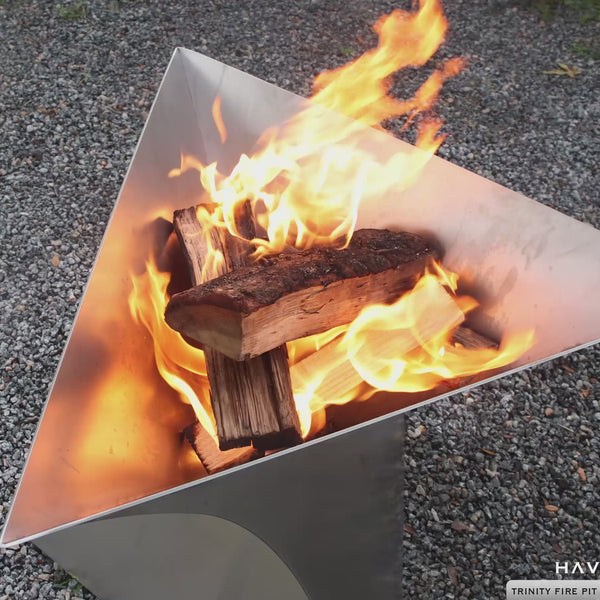 Trinity Fire Pit - Stainless Steel - Havens | Luxury Metals