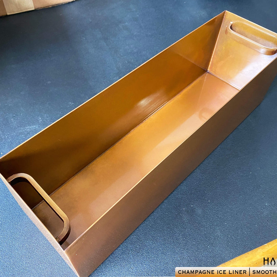 Beverage Ice Trough Sink - Pure Copper - Havens | Luxury Metals