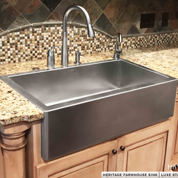 Topmount Farmhouse Sink - Stainless Steel - USA Made - Havens | Luxury ...