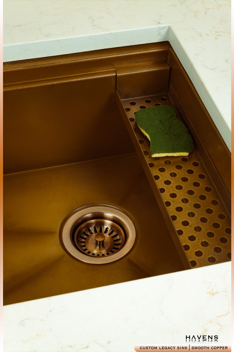 Sponge Caddy | Sink Accessory | Pure Copper - Havens | Luxury Metals