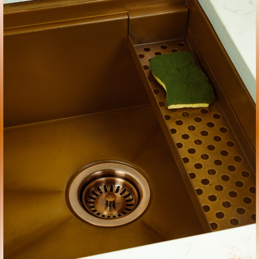Sponge Caddy | Sink Accessory | Pure Copper - Havens | Luxury Metals