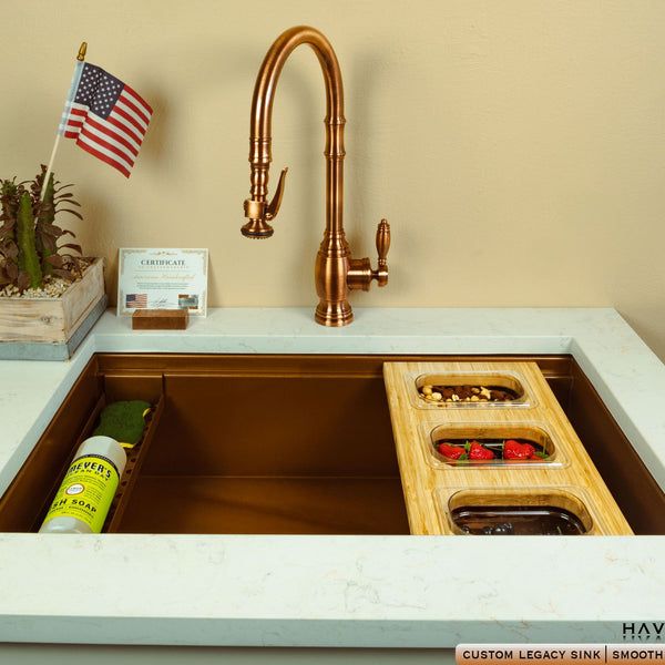 Sponge Caddy | Sink Accessory | Pure Copper - Havens | Luxury Metals