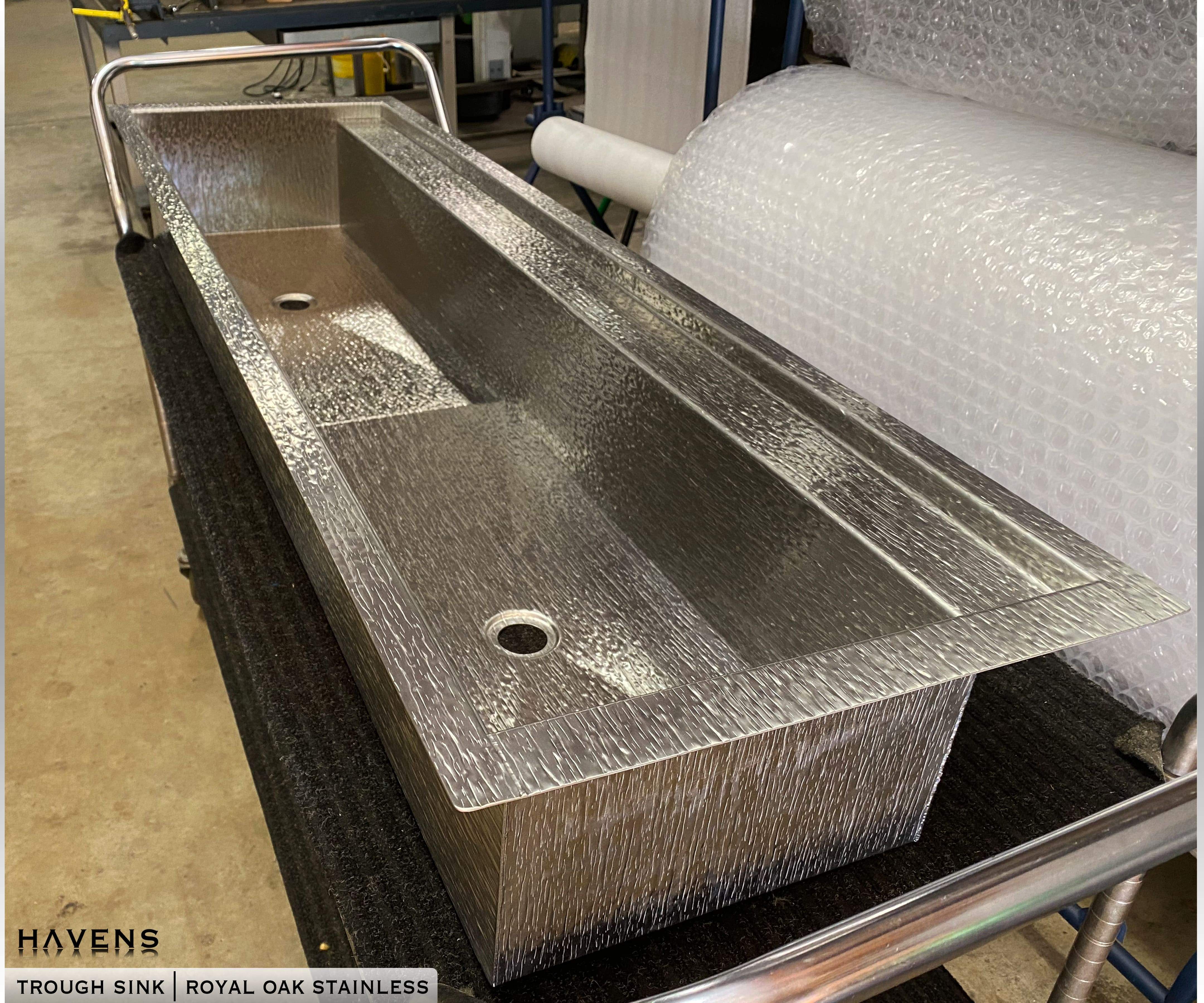 Custom Trough Sink - Custom Size - USA Stainless - Havens | Luxury Metals