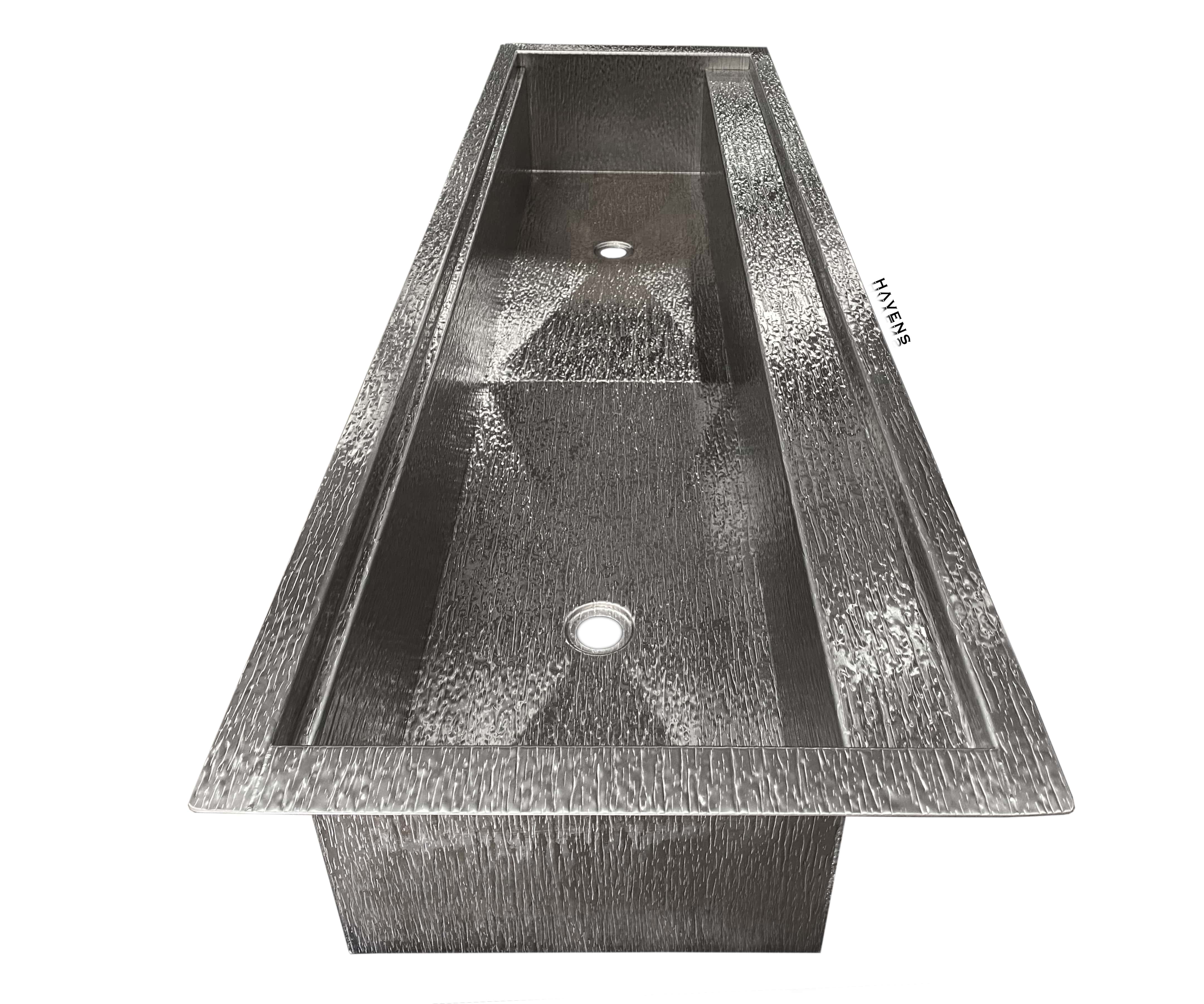 Custom Trough Sink - Custom Size - USA Stainless - Havens | Luxury Metals