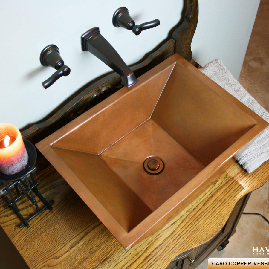 Custom Cavo Vessel Sink - Pure Copper - USA Made - Havens | Luxury Metals
