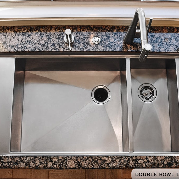 Custom Double Drainboard Sink - Stainless - USA - Havens | Luxury Metals