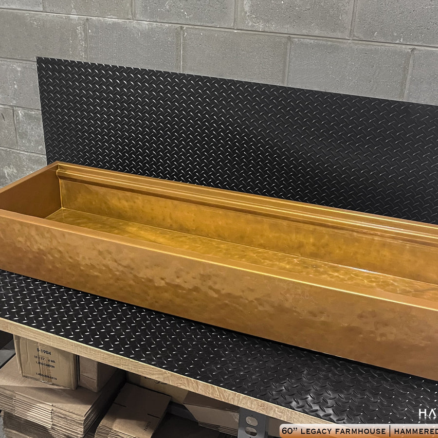 Custom Trough Sink - Custom Size - USA Copper - Havens | Luxury Metals