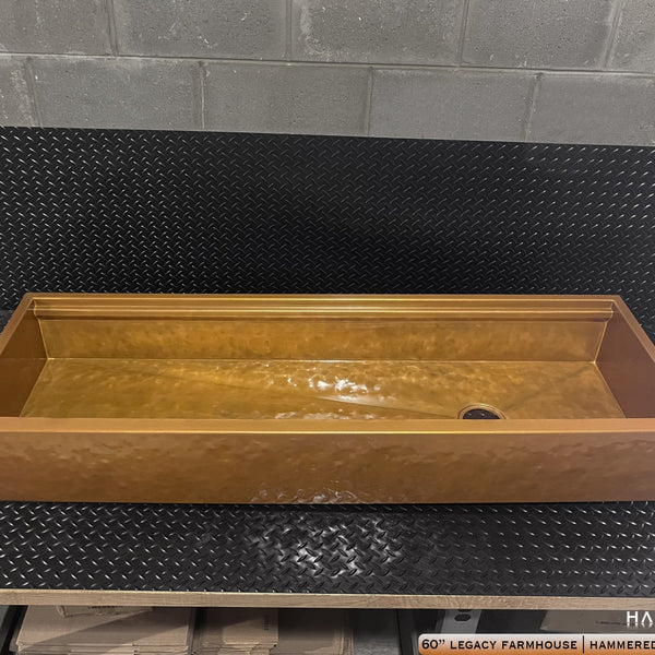 Custom Trough Sink - Custom Size - USA Copper - Havens | Luxury Metals