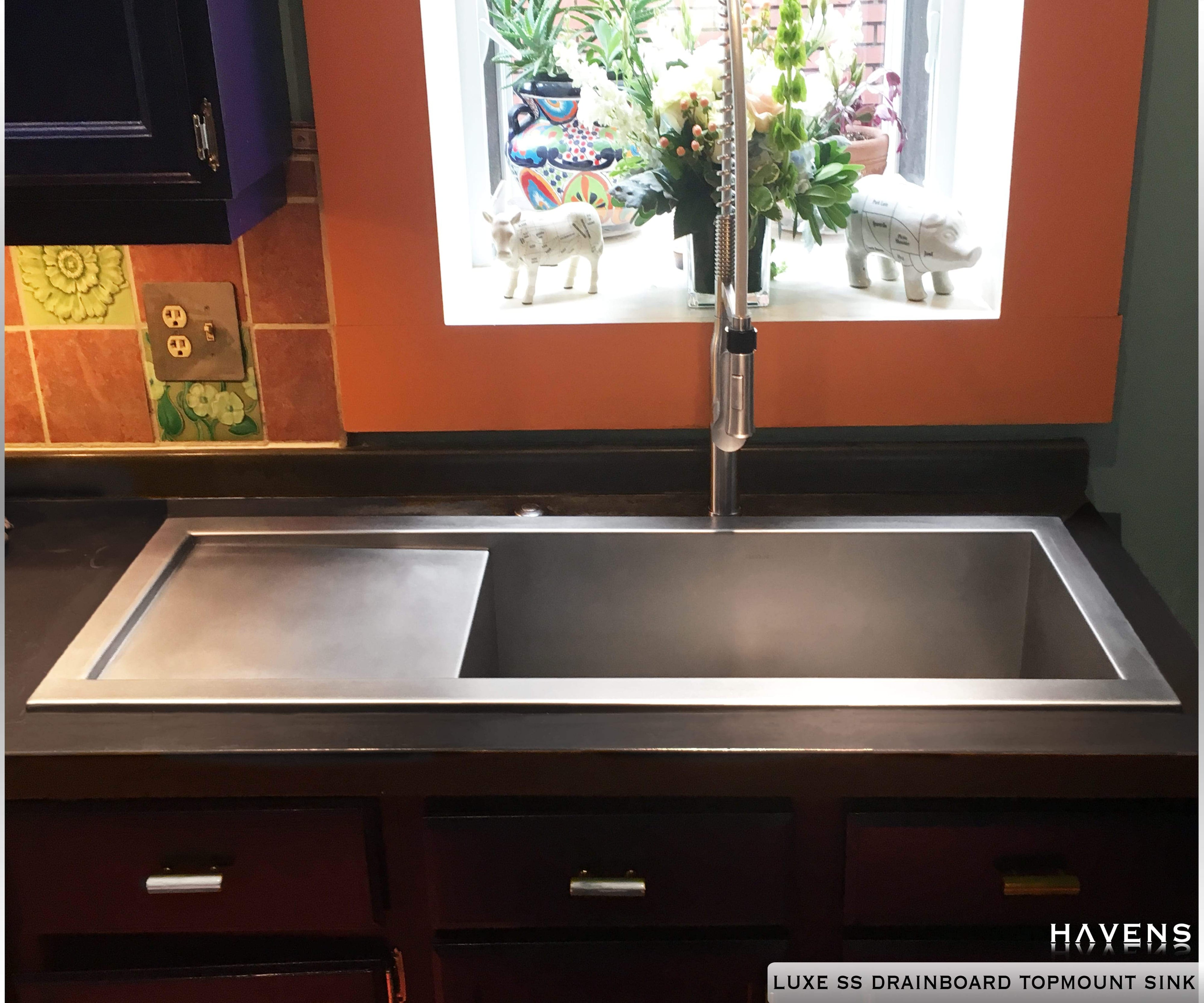 Custom Drainboard Sink - Stainless Steel - USA Made - Havens | Luxury ...