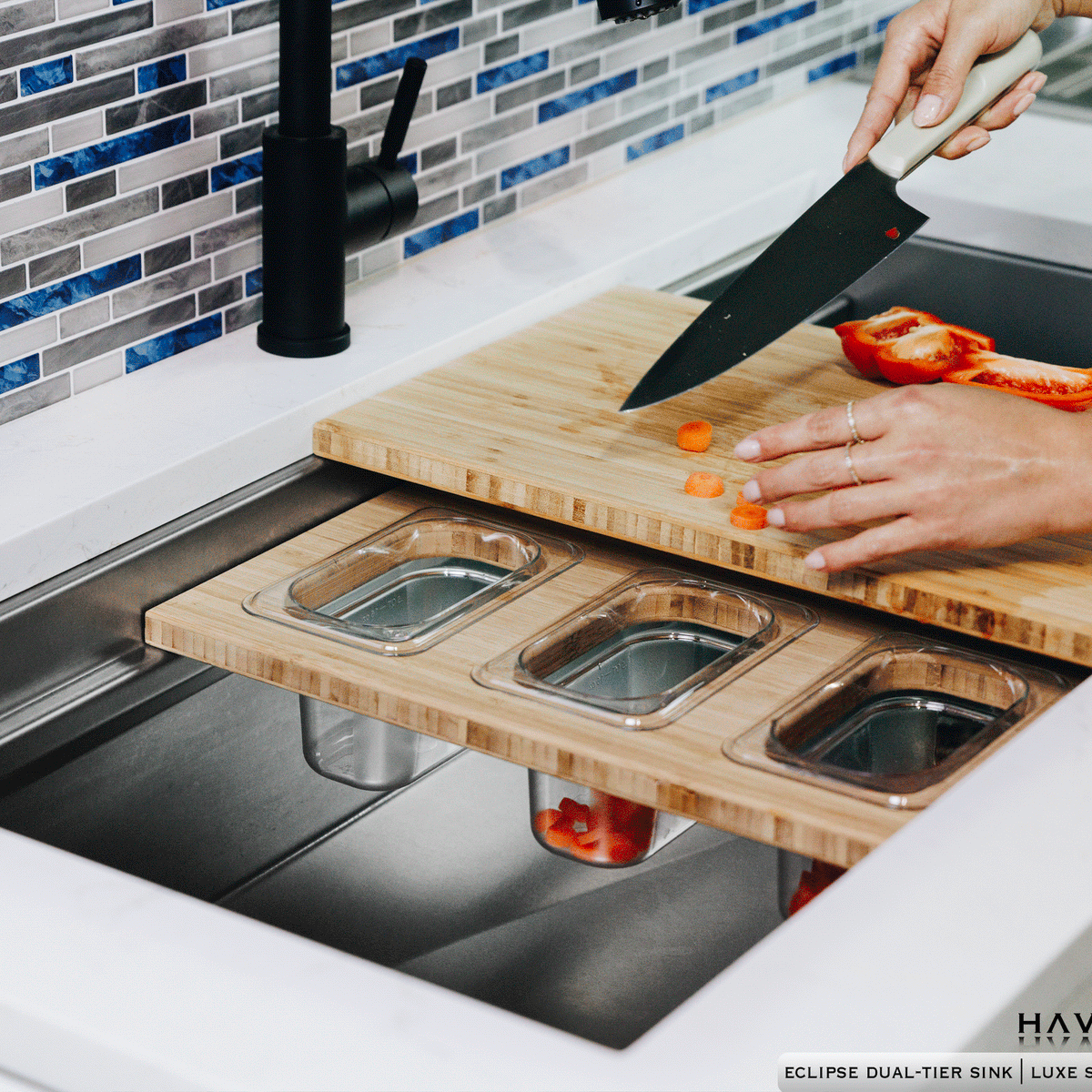 Triple Serve Board - USA Made - Havens | Luxury Metals