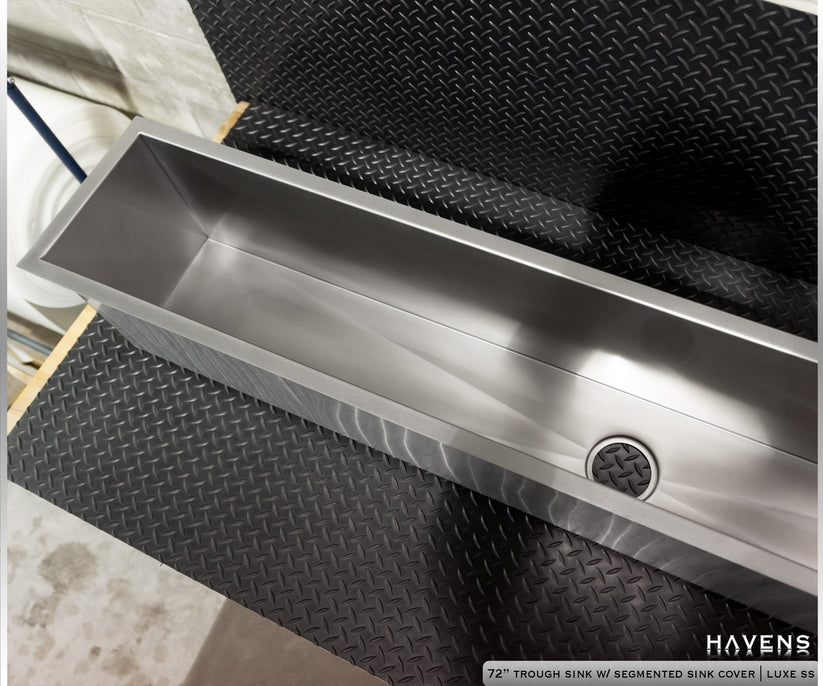 Custom Trough Sink - Custom Size - USA Stainless - Havens | Luxury Metals