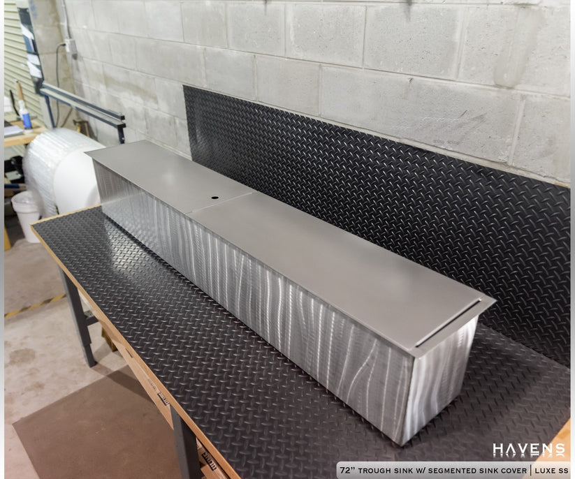Custom Trough Sink - Custom Size - USA Stainless - Havens | Luxury Metals