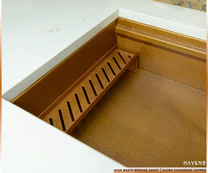 Sponge Caddy | Sink Accessory | Pure Copper - Havens | Luxury Metals